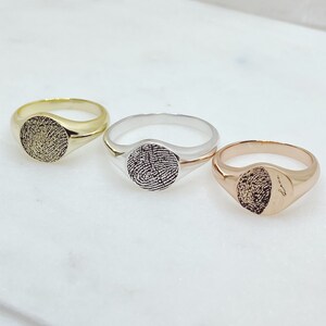 Fingerprint Ring, Fingerprint Jewelry, Personalized Ring, Couple Rings ...
