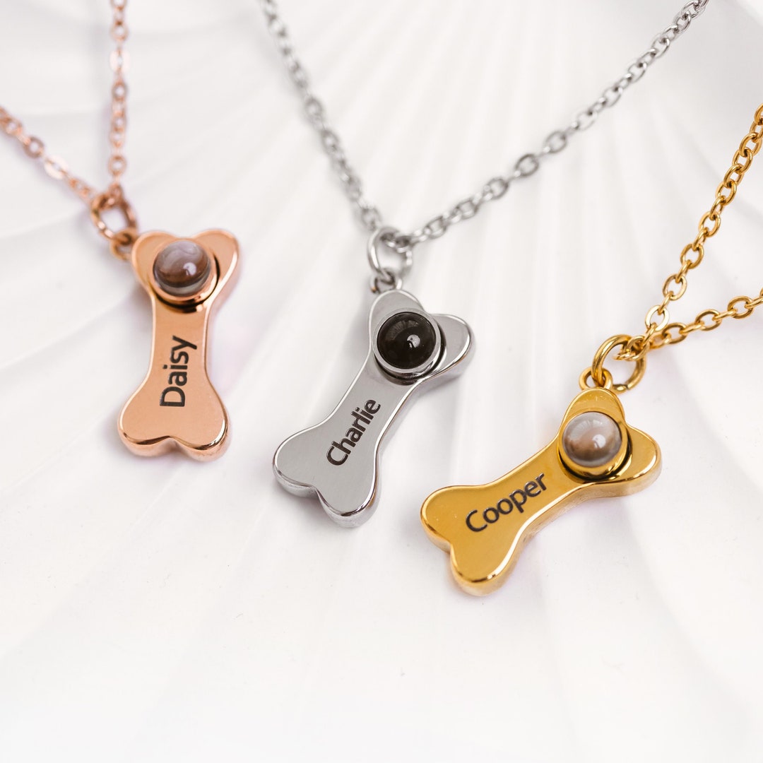 Dog Memorial Photo Necklace Projection Necklace Pet Photo Necklace ...