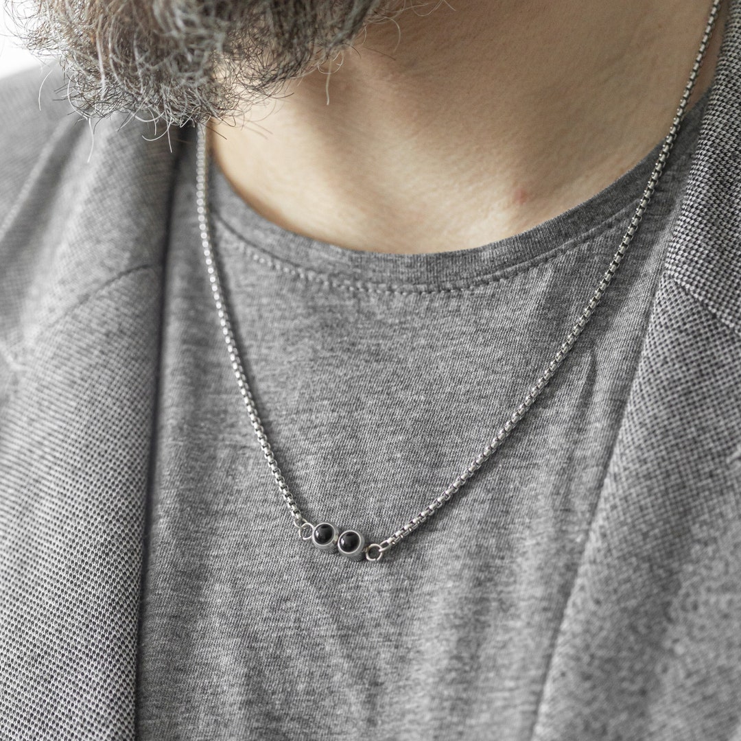 Photo Projection Necklace for Men • Picture Necklace • Photo Necklace ...