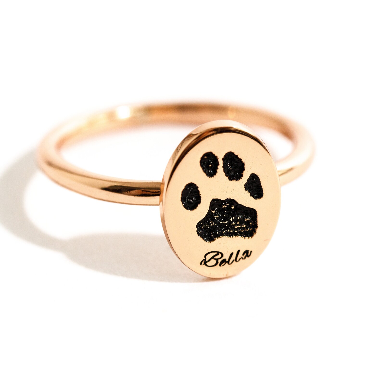 Paw Print Ring Personalized Paw Print Ring Pet Memorial - Etsy