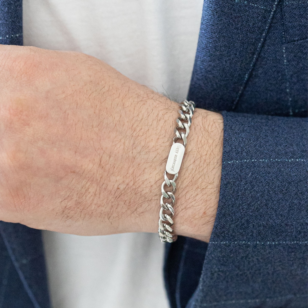 Personalized Bracelet for Men Custom Name Bracelet Mens Bracelet ...