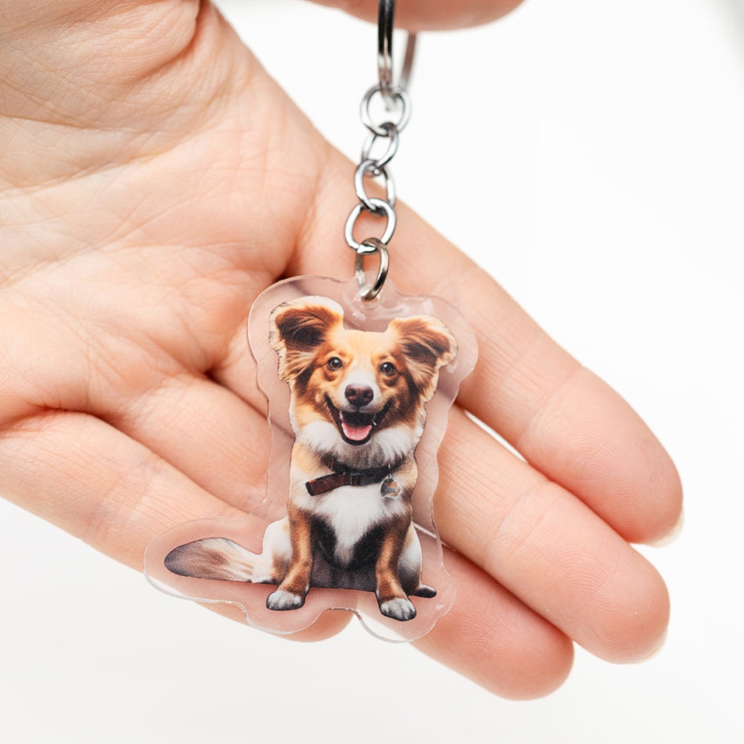 Custom Dog Keychain • Dog Memorial Keychain • Pet Memorial • Dog Photo ...