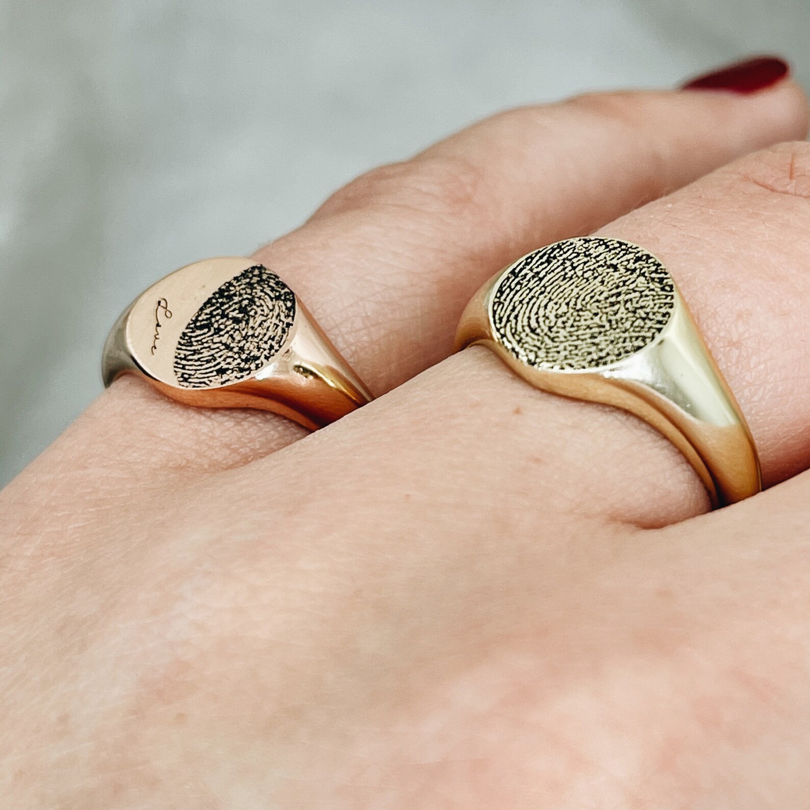 Fingerprint Ring Fingerprint Jewelry Personalized Ring | Etsy