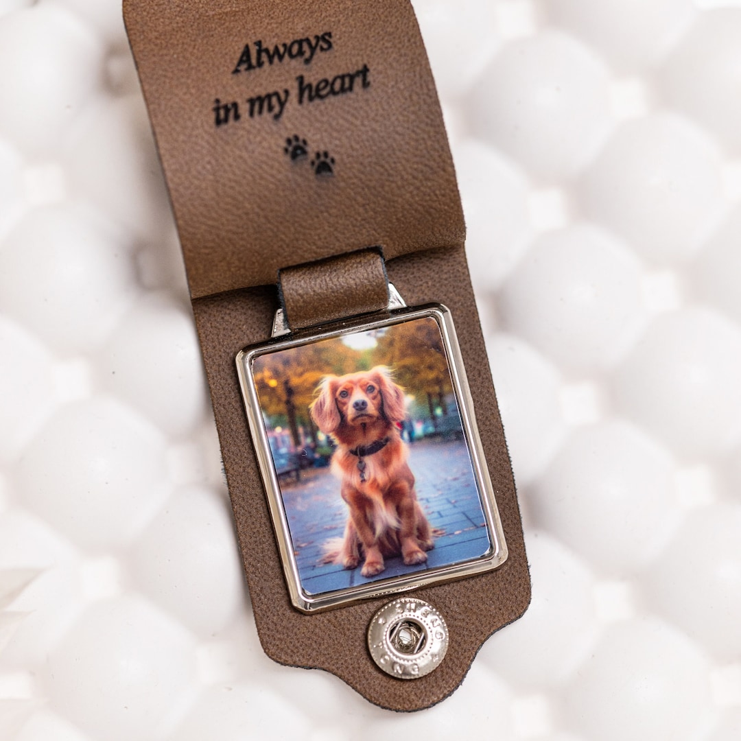 Custom Pet Keychain Pet Memorial Keychain Custom Leather Keychain Photo ...