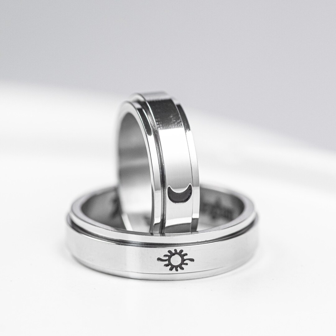 Fidget Ring Sun and Moon Spinner Ring Anxiety Ring Spinner Spinner Ring ...