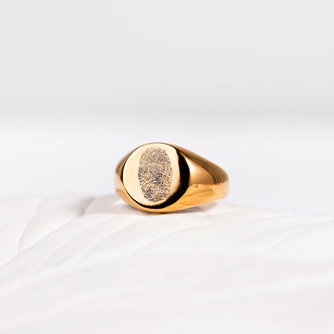 Fingerprint Ring, Fingerprint Jewelry, Personalized Ring, Couple Rings ...