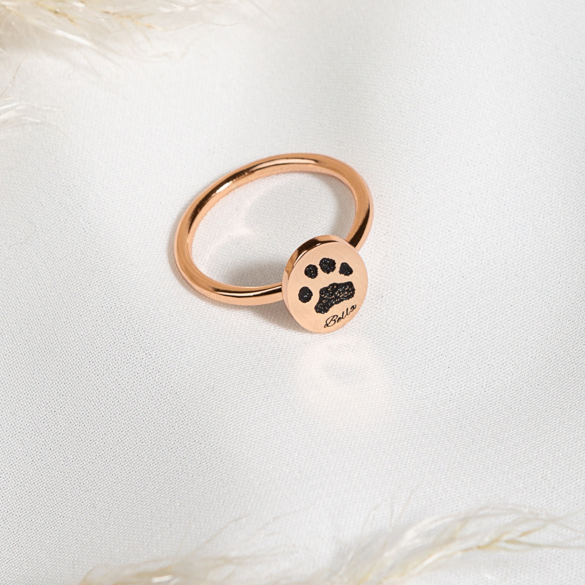 Paw Print Ring Personalized Paw Print Ring Pet Memorial - Etsy Canada