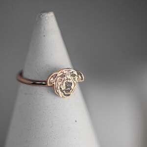 Dog Photo Ring Pet Face Engraving Ring Dog Memorial Ring - Etsy