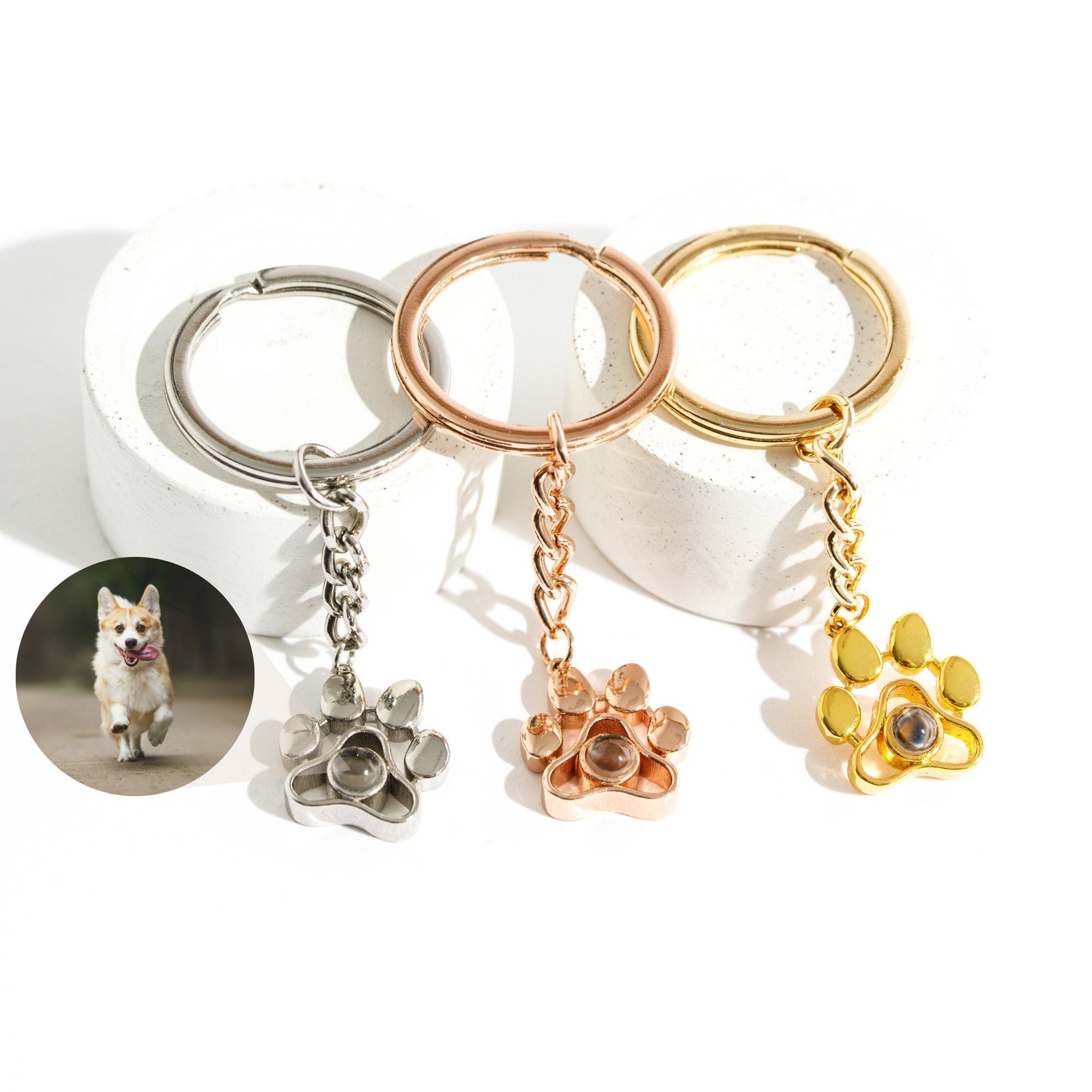 Pet Keychain • Personalized Photo Keychain • Dog Keychain • Pet ...
