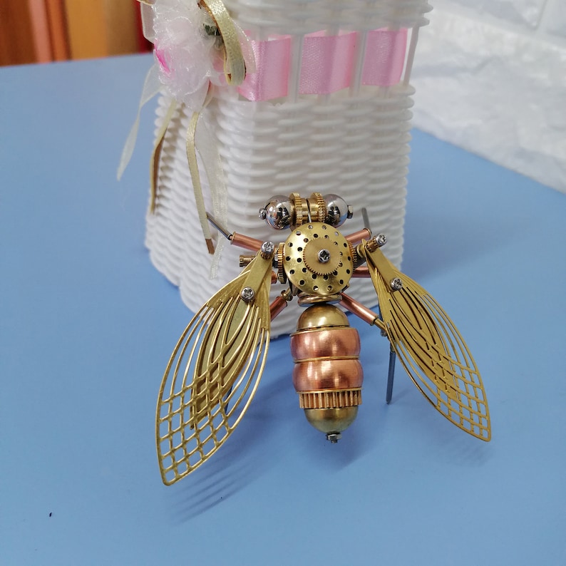 Steampunk Fly Sculpture Metal Sculpture Insect Steampunk Home - Etsy