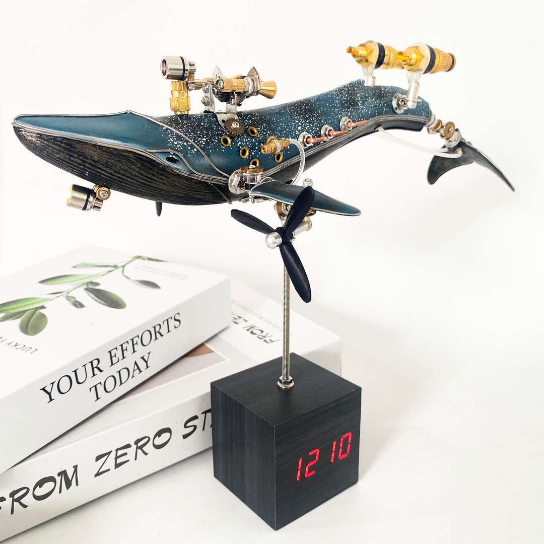 Steampunk Mechanical Clockwork Whales Steampunk Figurine Handmade ...