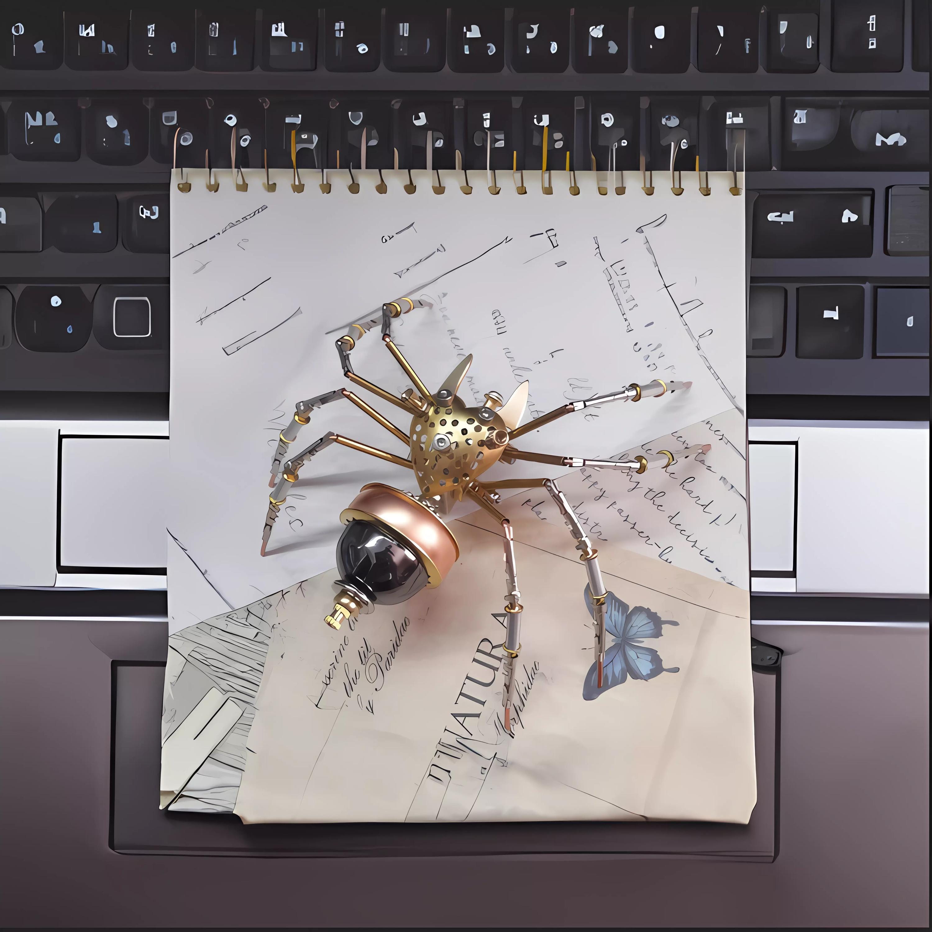 3D Insect Brass Puzzle , Steampunk Spider Model ,puzzle DIY Craft Kit ...