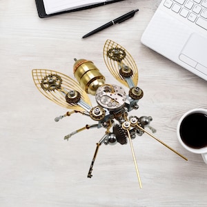 3D Steampunk Bee Brass Puzzle Kit, DIY Insect Model Puzzles for Adults ...