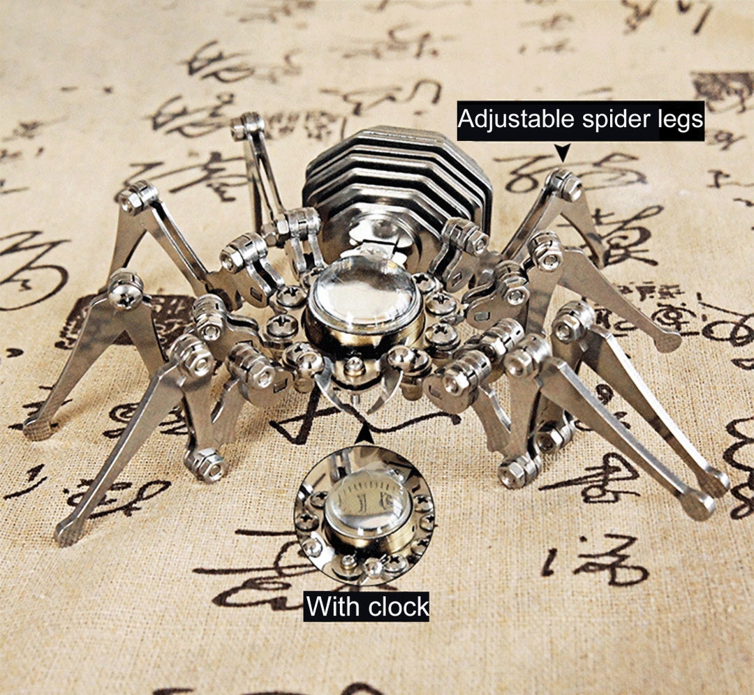 Steampunk Insect Spider Charmp Metal Core Spider Insect Metal Sculpture ...