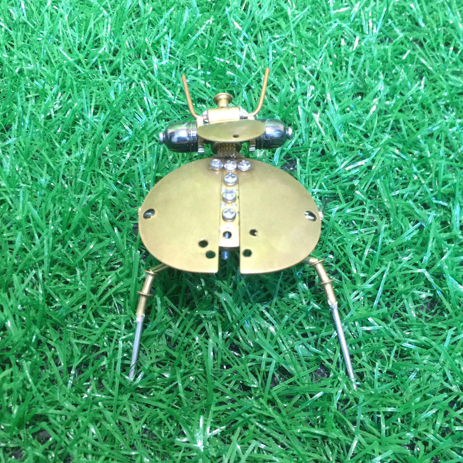 Beetle Mechanical Steampunk Metal Sculpture Insect Figurine Handmade Metal Beetle Bug Mechanical ...