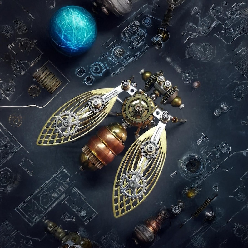 Steampunk Fly Model, 3D Insect Brass Puzzle DIY Kit (180PCS+) - Etsy