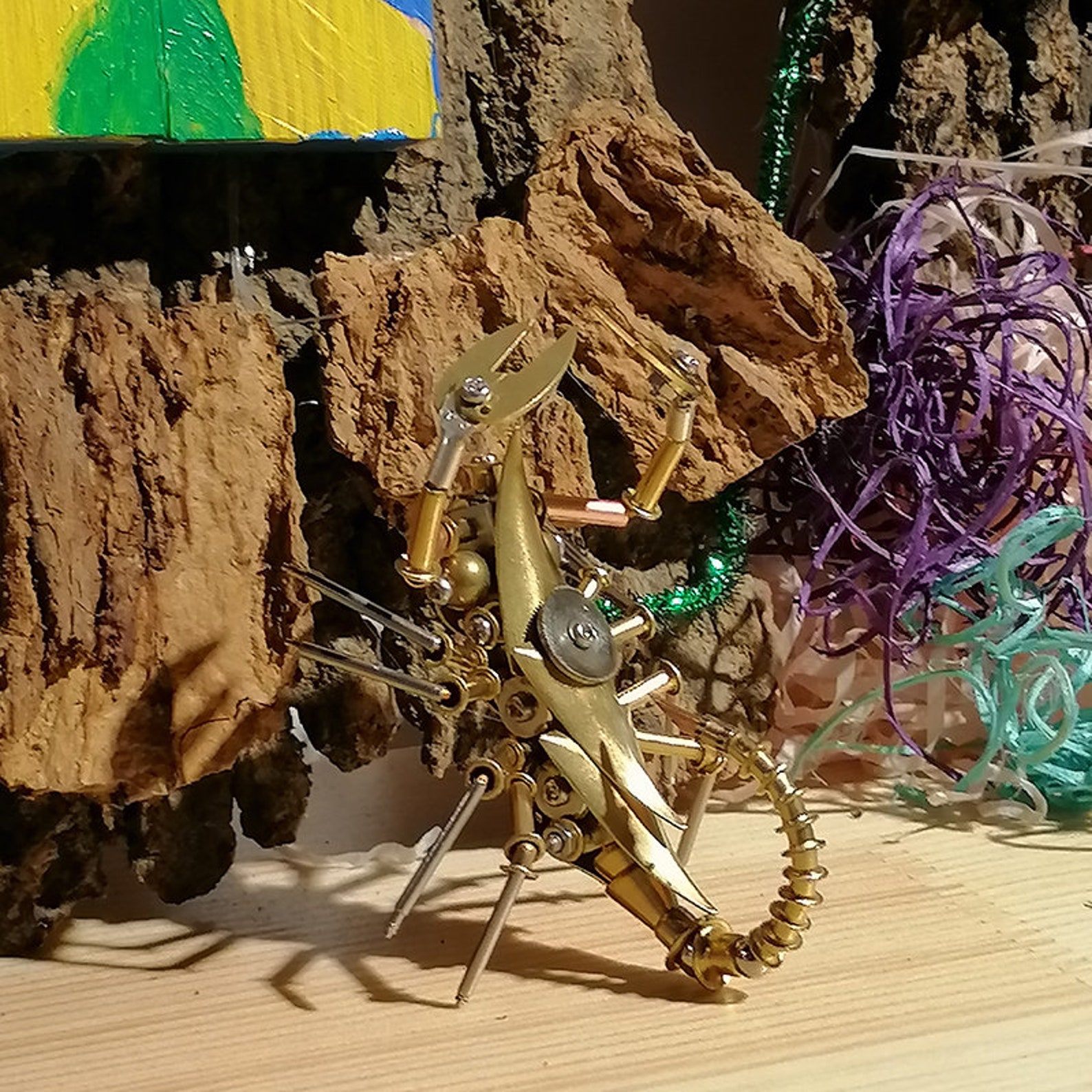 Metal Steampunk Scorpion Sculpture, Mechanical Insect Art Birthday Gift ...