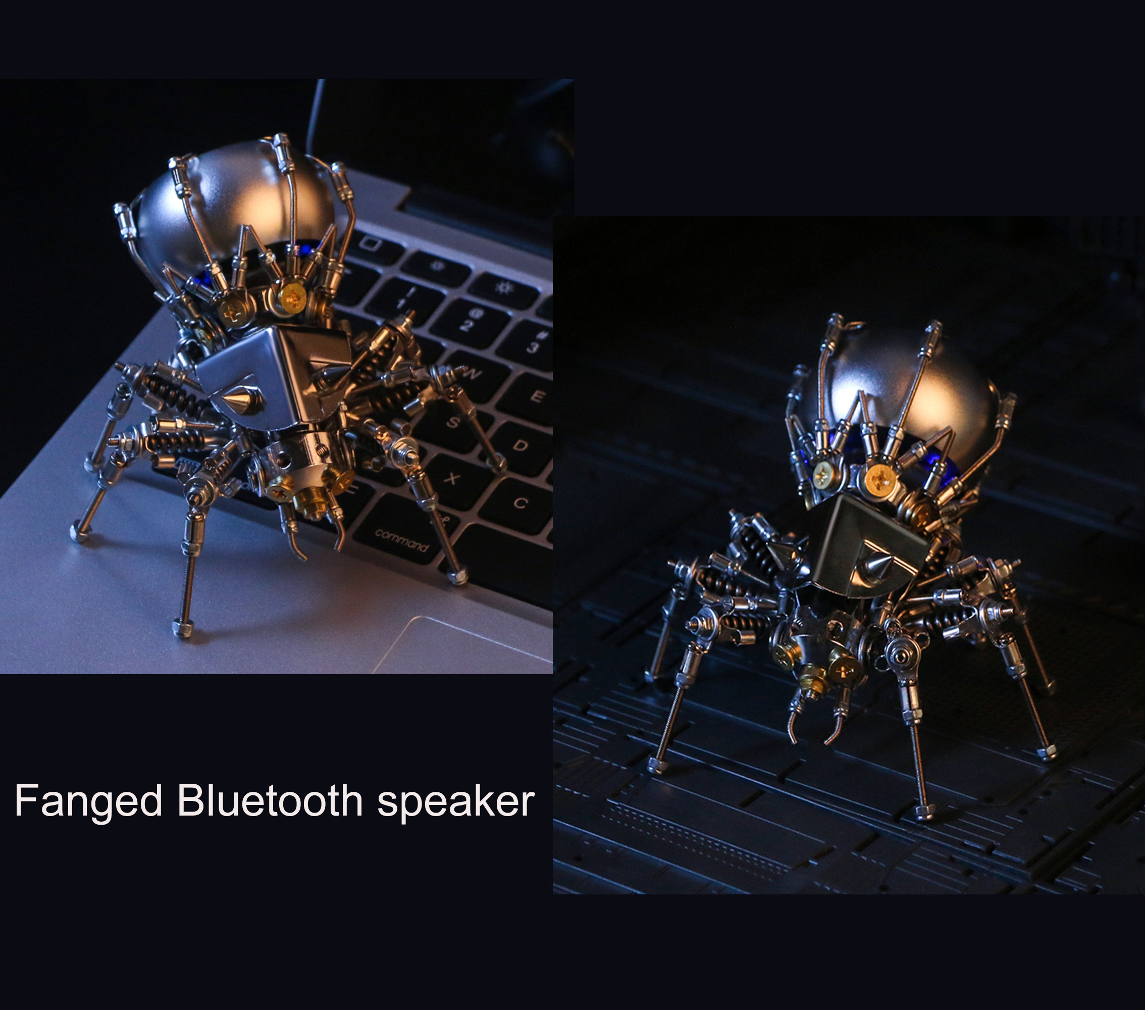 Spider Bluetooth Speaker Mechanical Metal Sculpture Insect Figurine ...