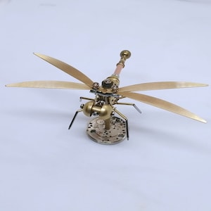 Steampunk Mechanical Insect Clockwork Dragonfly Steampunk Art Sculpture ...