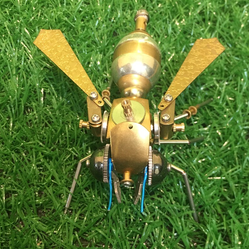 Bee Steampunk Iron Bug Metal Insect Handmade Insect Art Statue Metal ...