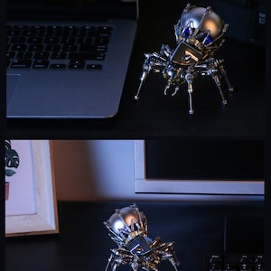 Spider Bluetooth Speaker Mechanical Metal Sculpture Insect Figurine ...