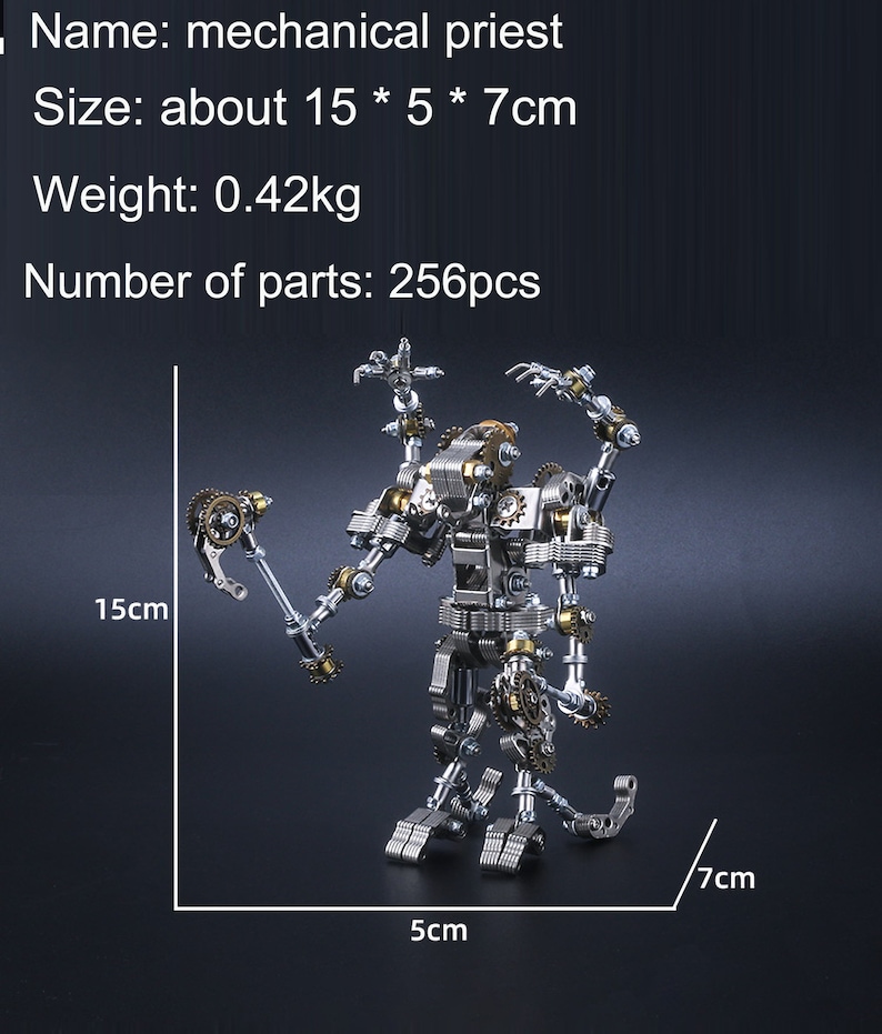 Priest Mechanical Steampunk Metalinsect Figurine Handmade Creative ...