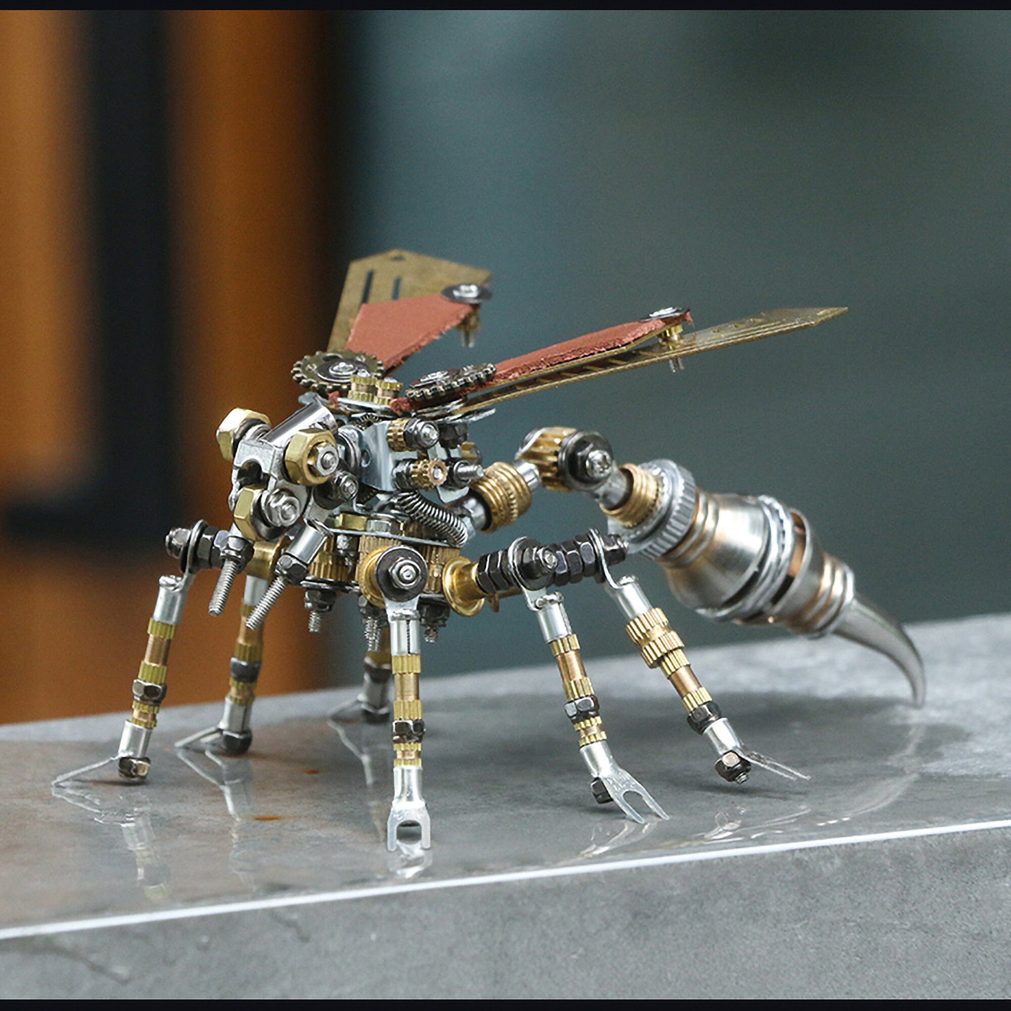 Wasp Mechanical steampunk Insect figurine Handmade Creative | Etsy