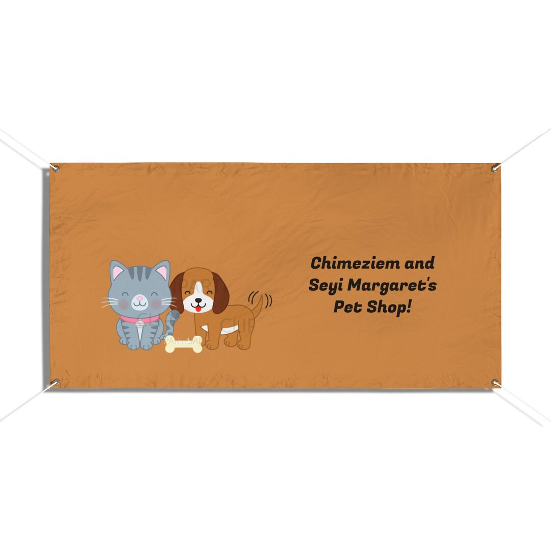 Custom Pet Shop Vinyl Banner, Personalized Pet Store Sign, Dog and Cat ...