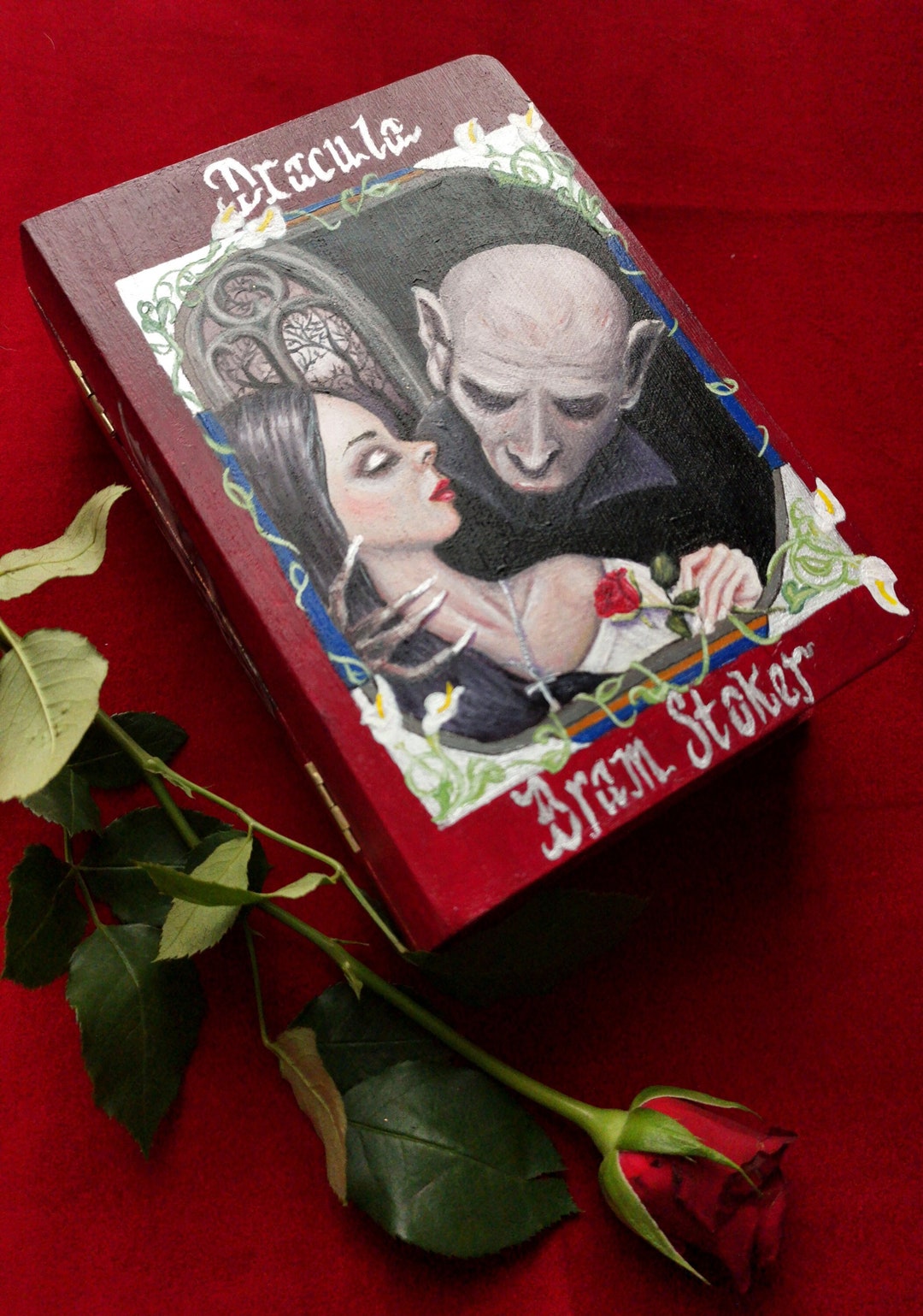 Gothic Hand Painted Jewellery Box Beautiful One of a Kind Dracula ...