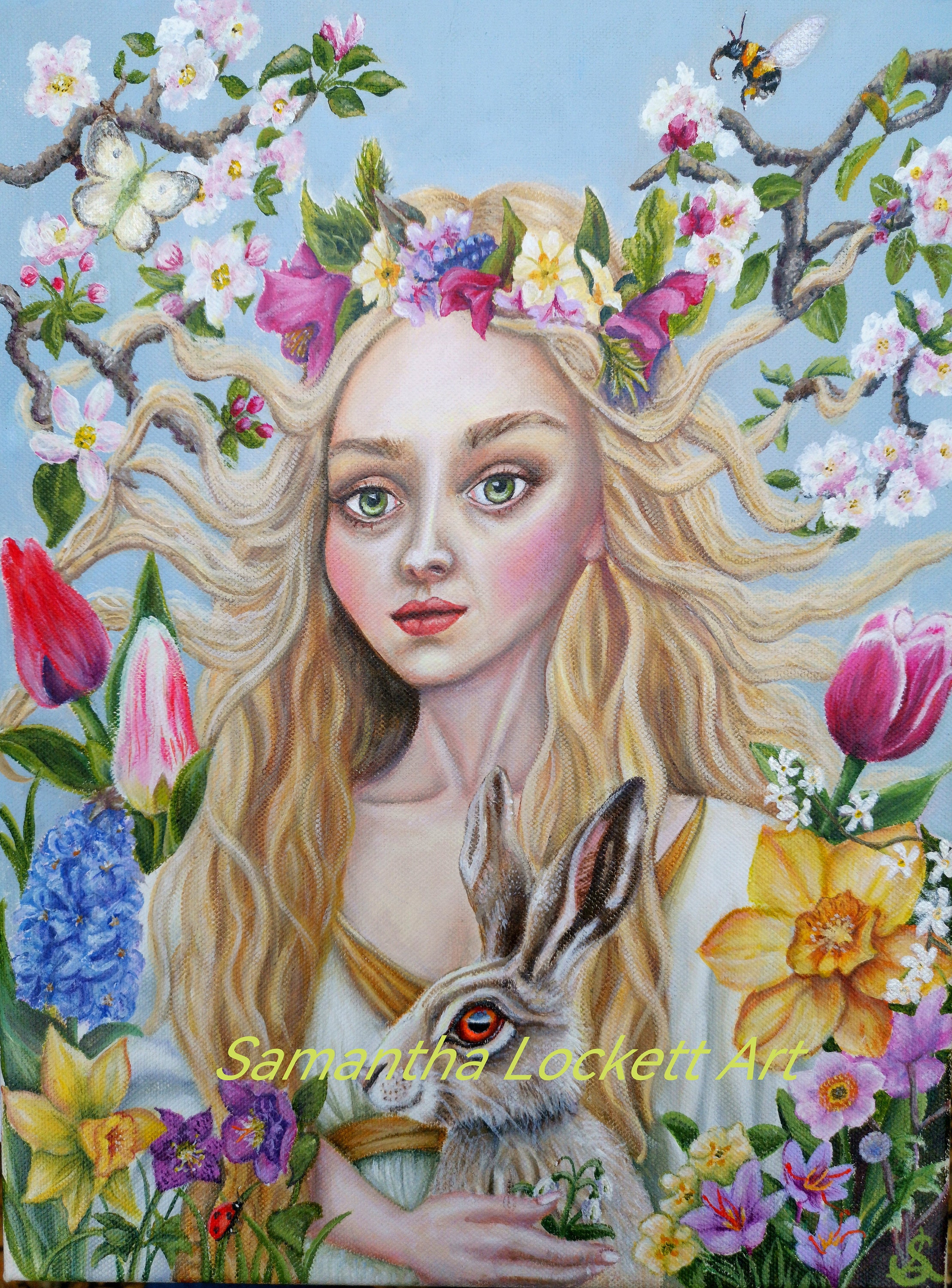 Ostara Goddess of Spring Art Print: Pagan Fairy Tale Decor - Etsy