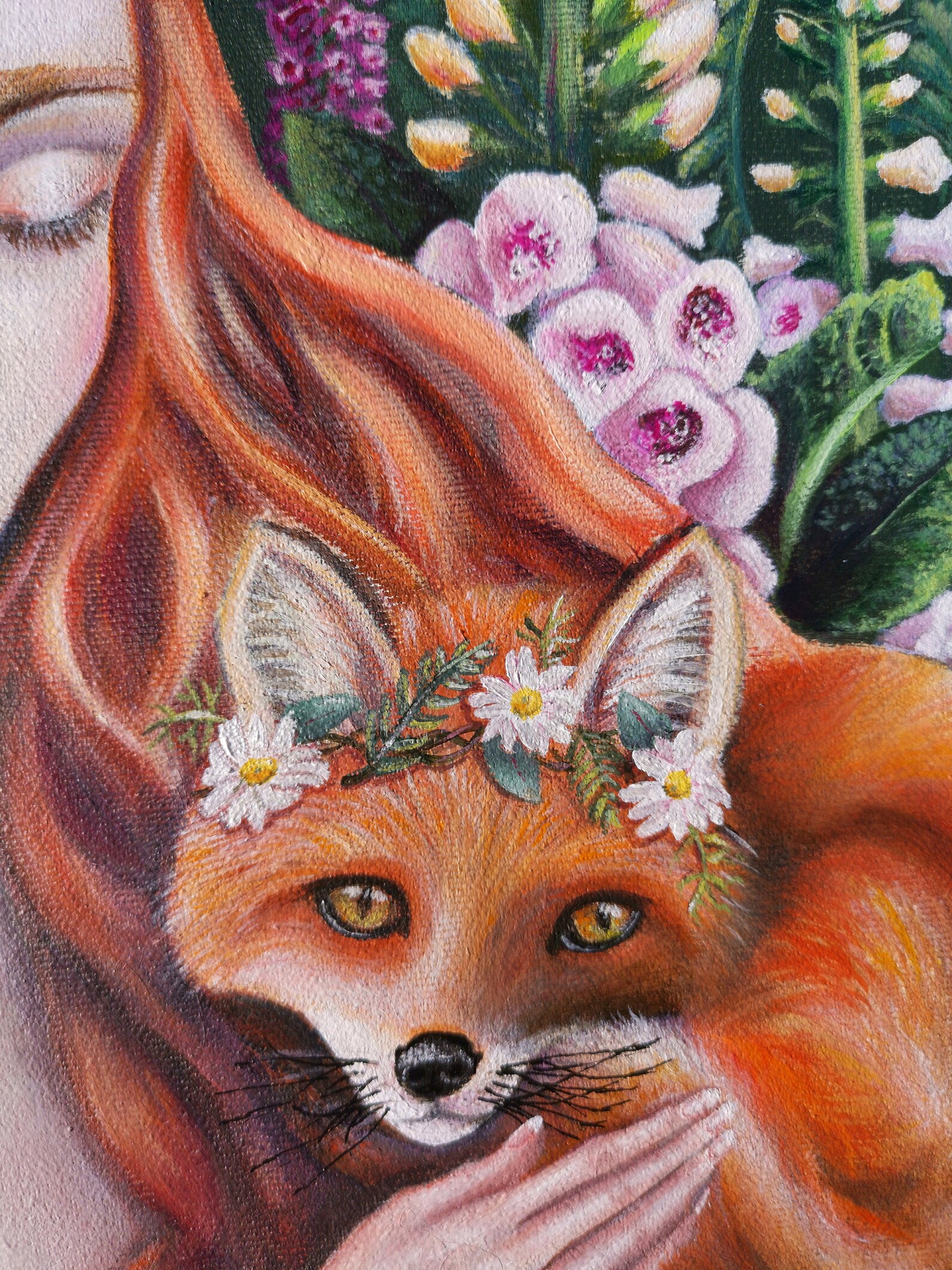 Fox and Girl Art Print: Bohemian Gothic Decor, Limited Edition - Etsy
