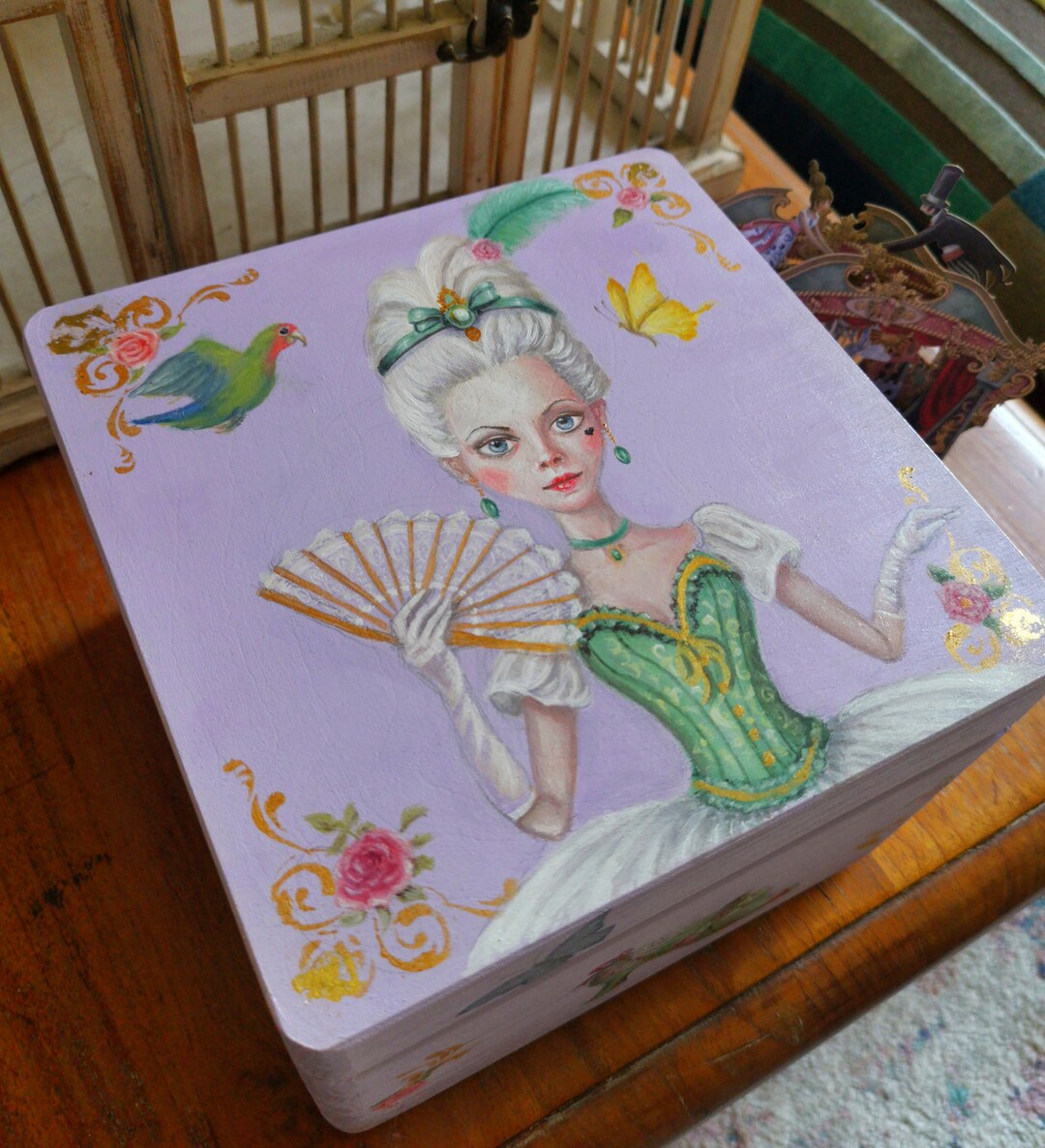 Marie Antoinette Hand Painted Jewellery Box, Marie Antoinette Hand ...