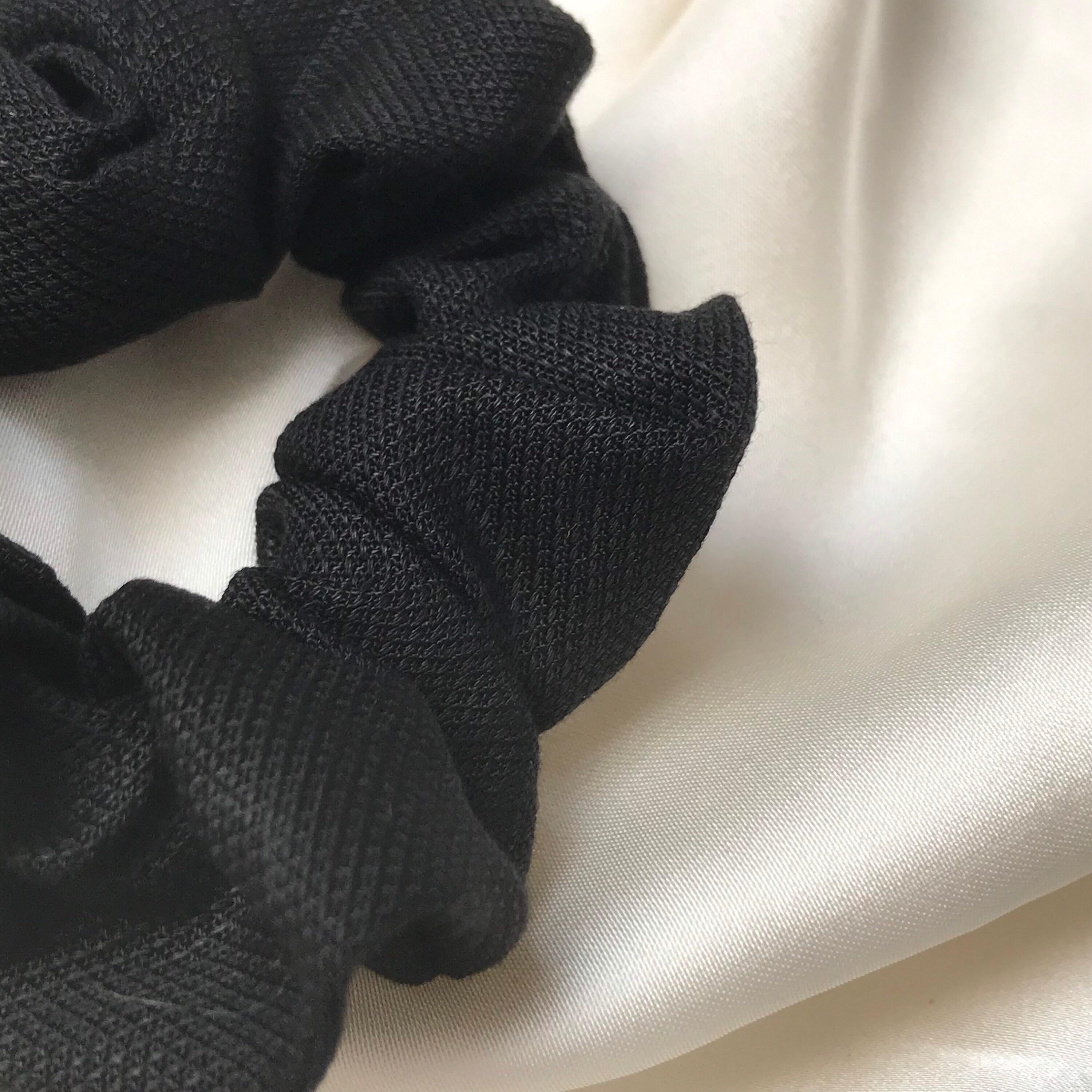 Black Biodegradable Tencel Hair Scrunchie Hair Bobble - Etsy