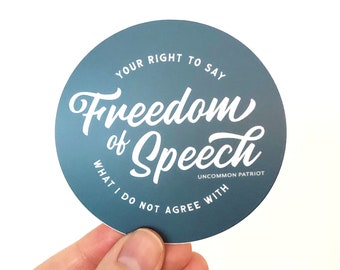 Free Speech Decals | Etsy