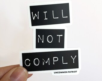Not Comply Sticker - Etsy