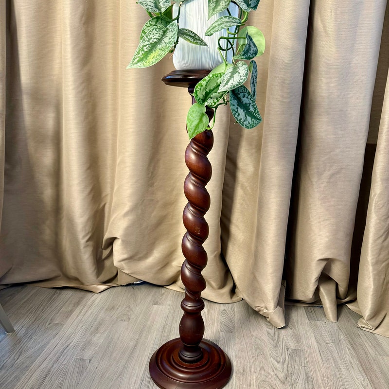 Wood Pedestal Stand - Etsy