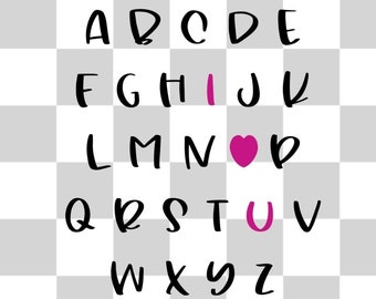 ABC I Love You SVG PNG for Silhouette Cricut - Etsy