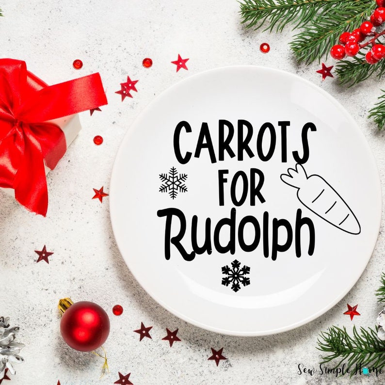 Carrots for Rudolph Reindeer Treats SVG Round Christmas - Etsy