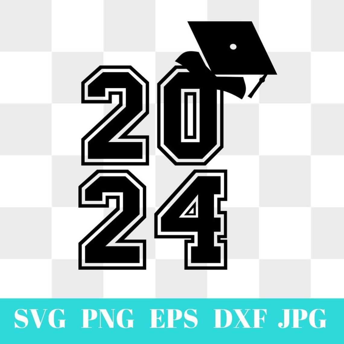 Graduation Cap Svg, Class of 2024 Svg, Graduation, Senior, Commercial ...