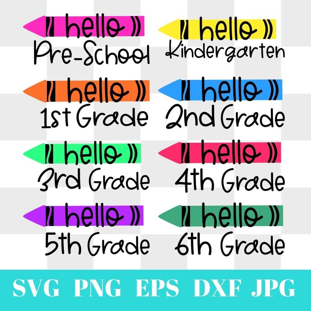 Hello School SVG Bundle Back to School Svg First Day of - Etsy
