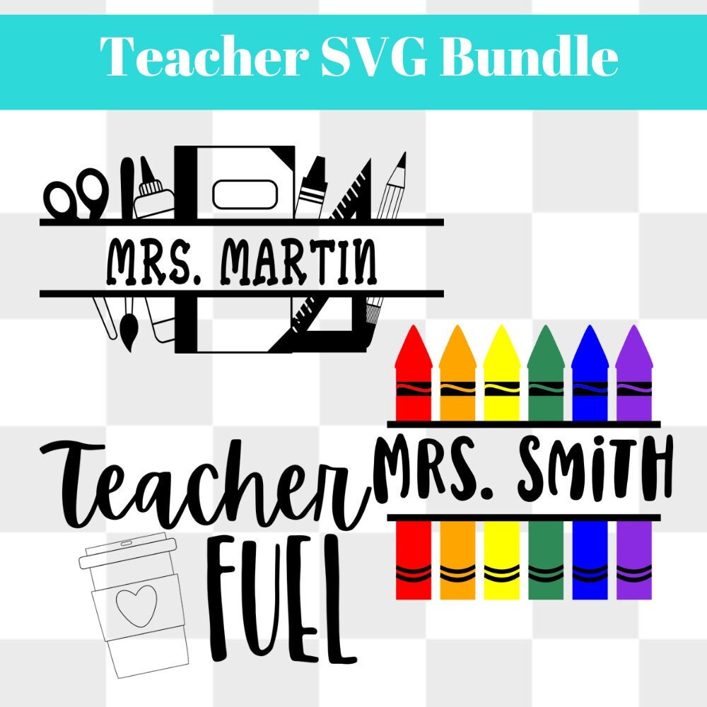 Teacher SVG Bundle, Teacher Monogram Svg, Teacher Life Svg, Teacher Png ...