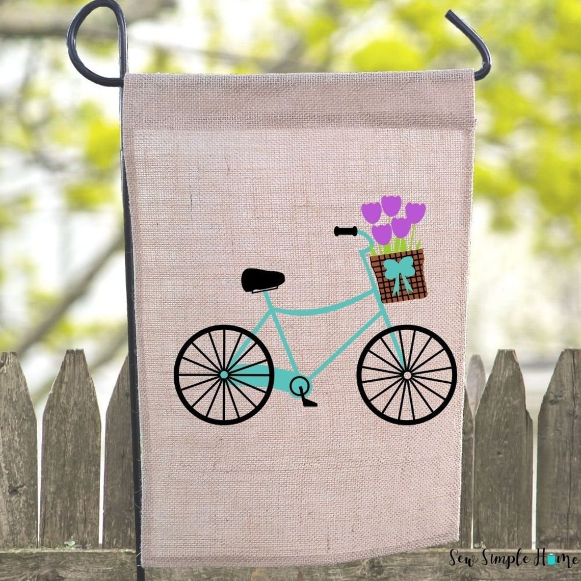 Bicycle With Flowers Vintage Bicycle Svg, Tulips Svg, Spring Svg ...