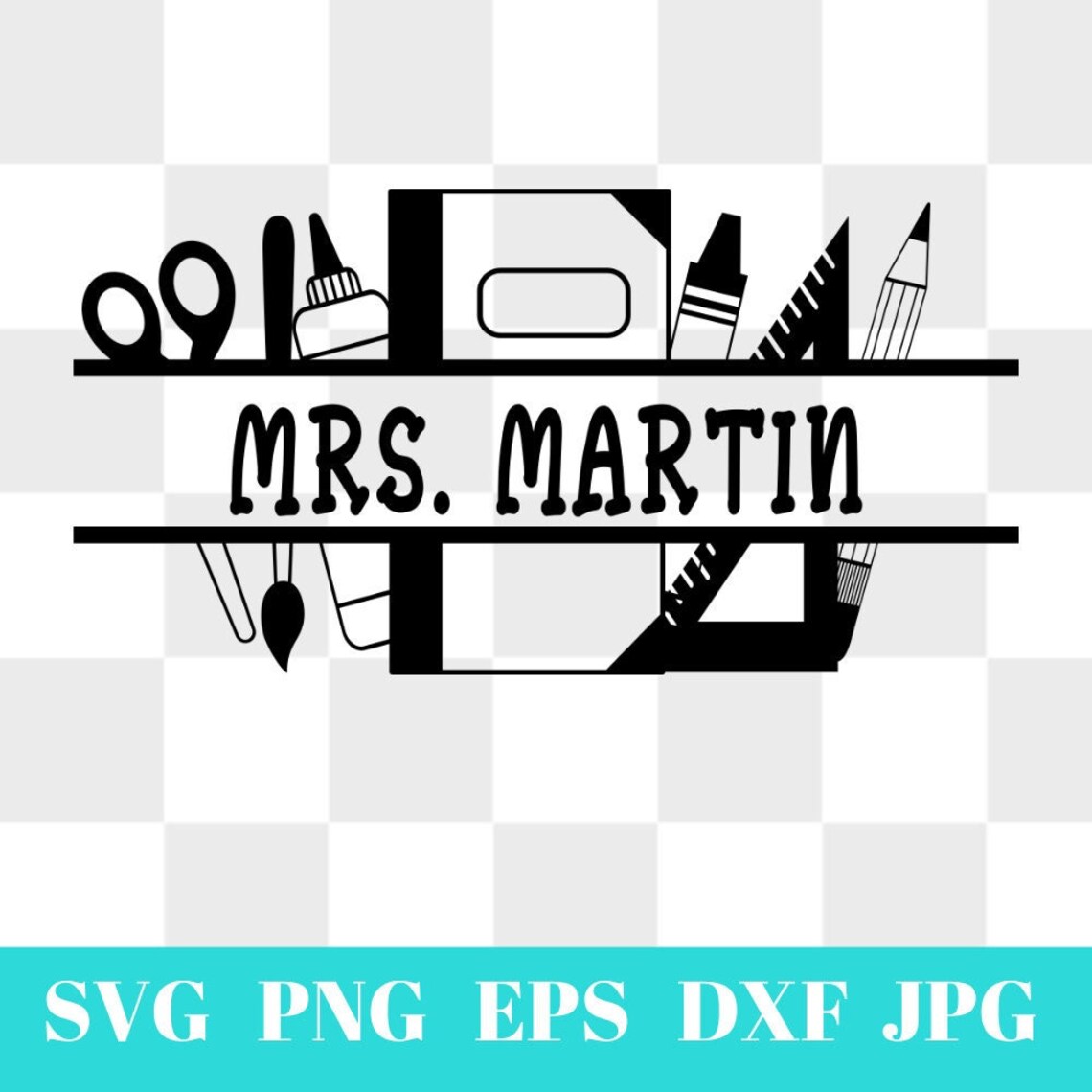 Teacher Split Monogram SVG, Teacher SVG, Back to School Svg, School Svg ...
