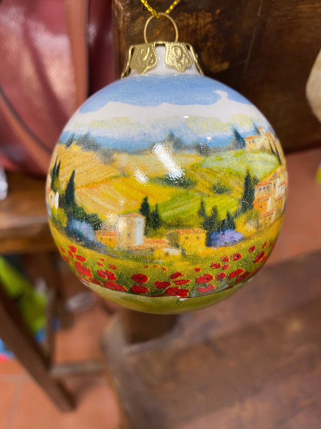 Large Ceramic Christmas Balls From Siena, Tuscany, Made in Italy ...