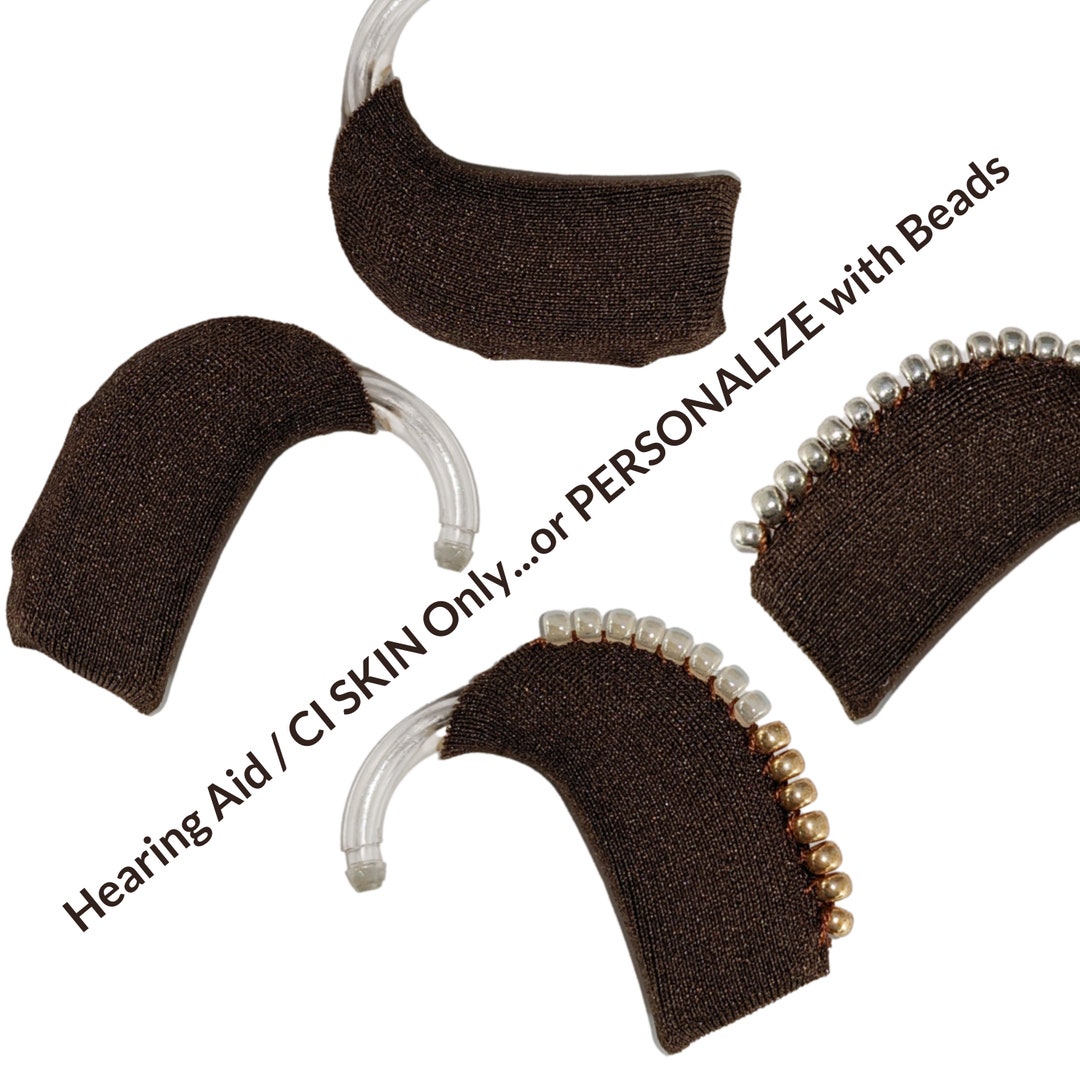 CHOCOLATE SATIN Hearing Aid Skin Hearing Aid Sleeve Hearing Aid Jewelry ...