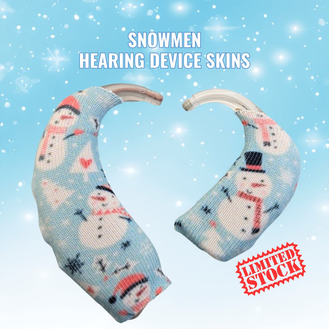 LIMITED TIME! SNOWMEN Hearing Aid Skin | Hearing Aid Sleeve | Hearing ...