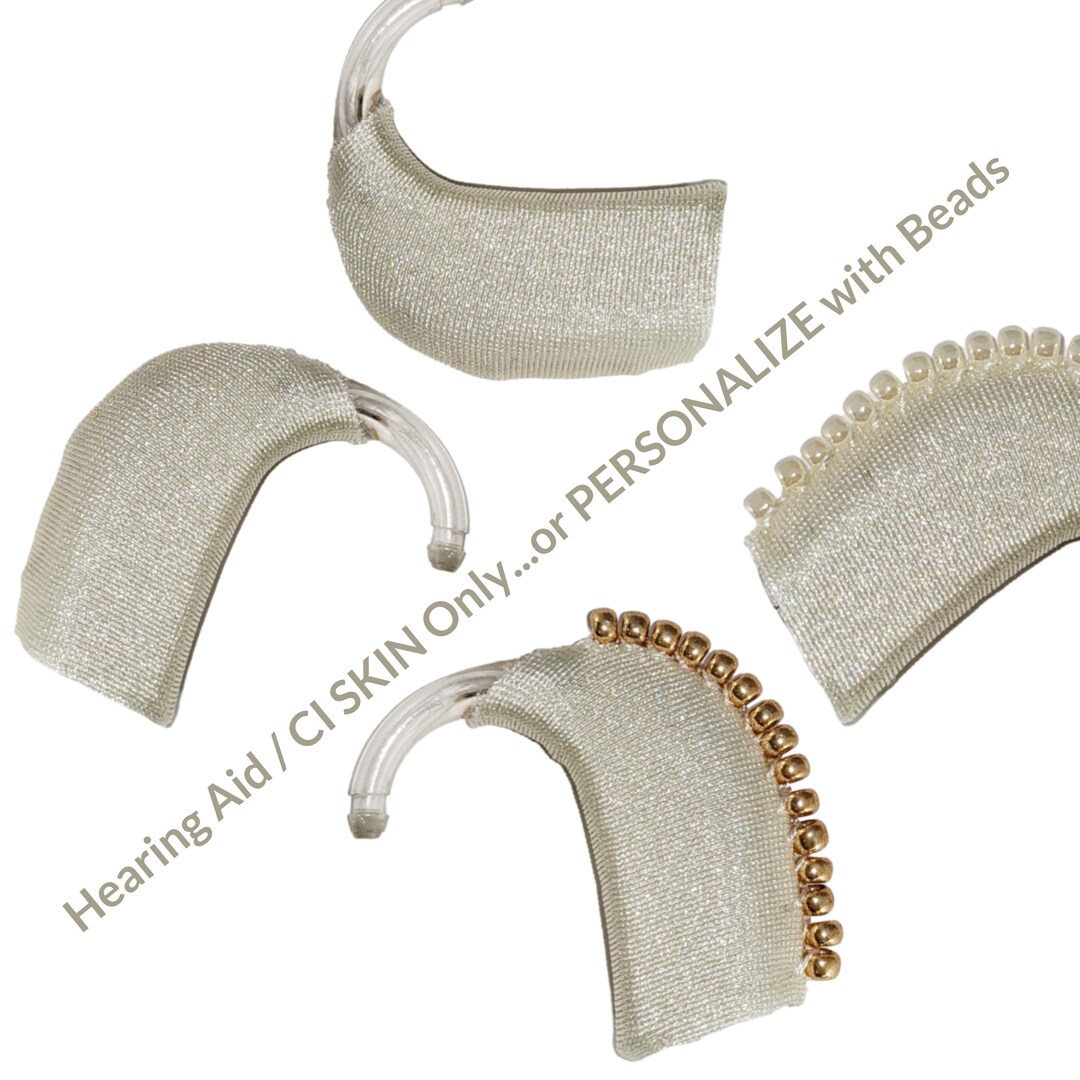 IVORY SATIN Hearing Aid Skin Hearing Aid Sleeve Hearing Aid Jewelry ...
