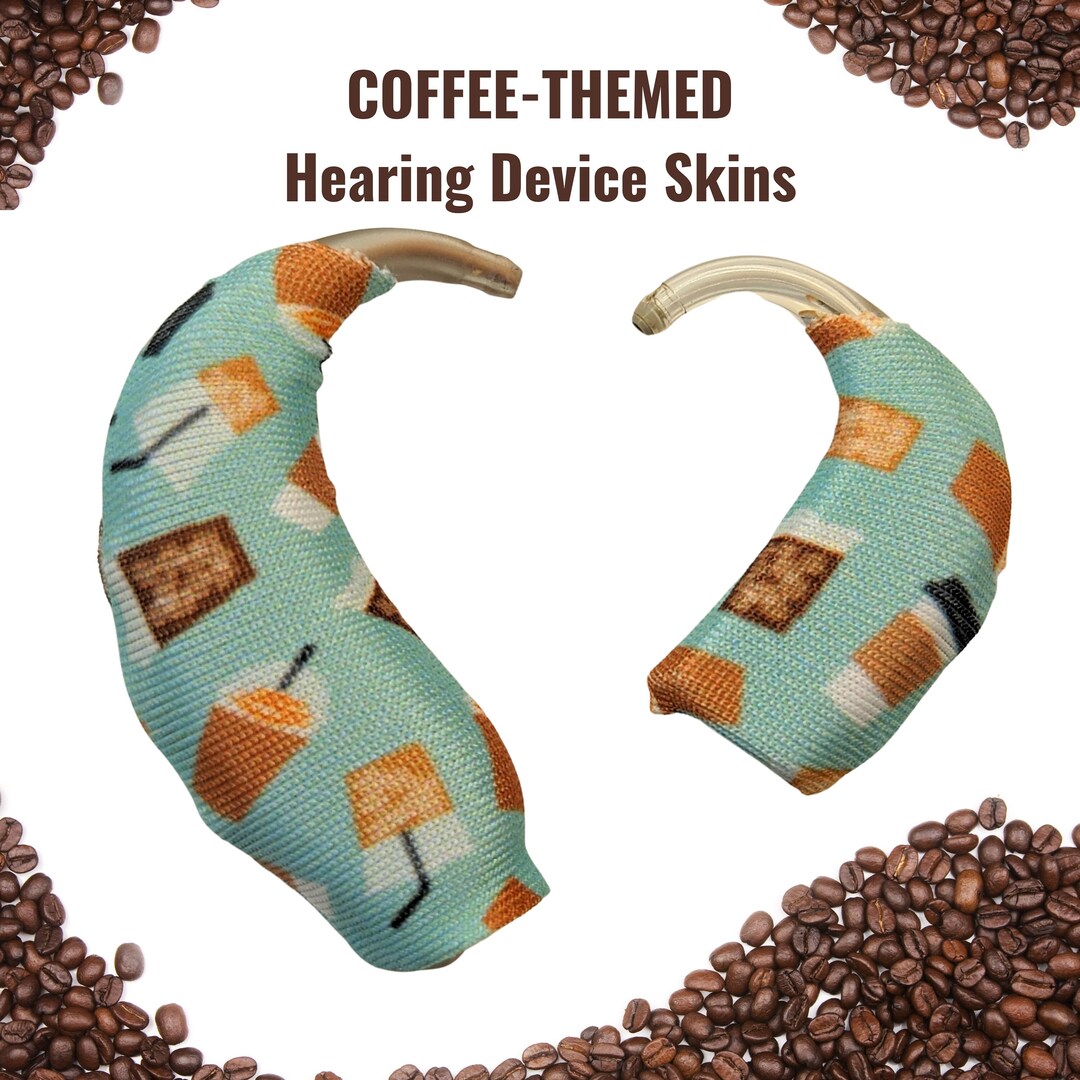 COFFEE Hearing Aid Skin | Hearing Aid Sleeve | Hearing Aid Jewelry ...