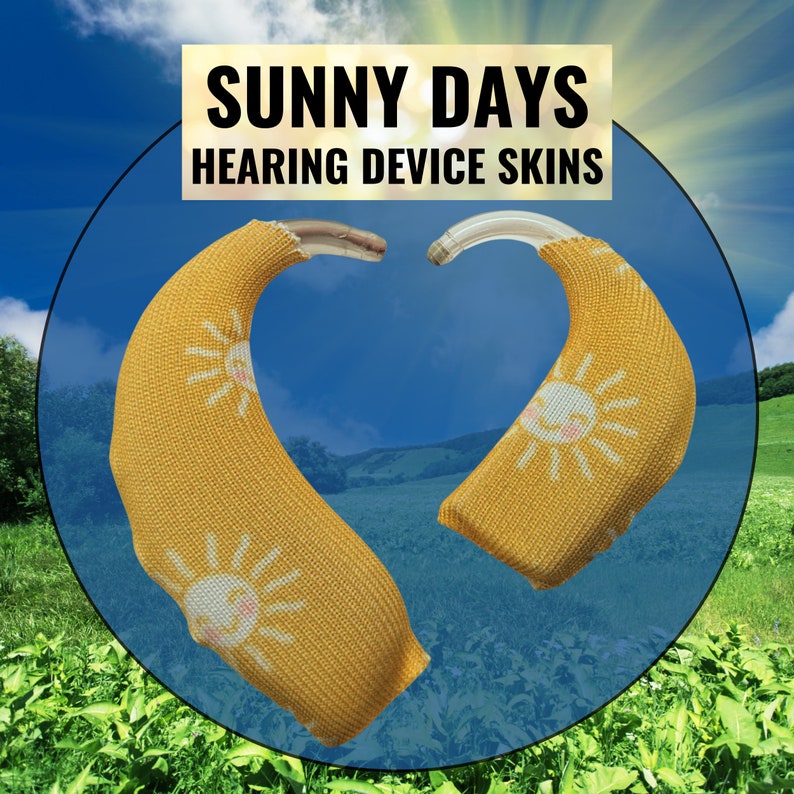 SUNNY DAYS PRINT Hearing Aid Skin | Hearing Aid Sleeve | Hearing Aid ...