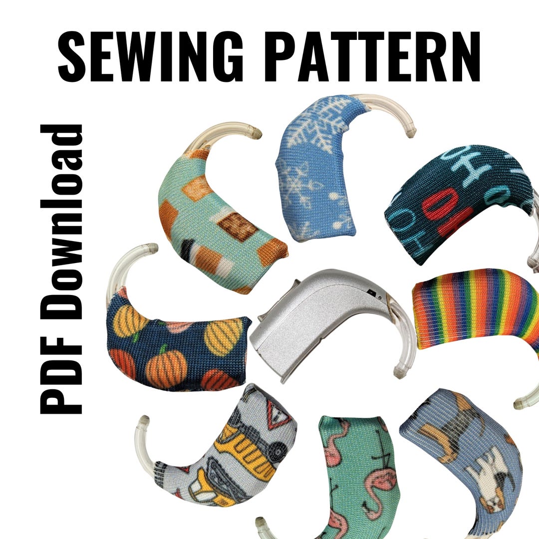 Hearing Aid Covers Sewing Pattern | Cochlear Implant | Fabric Hearing ...